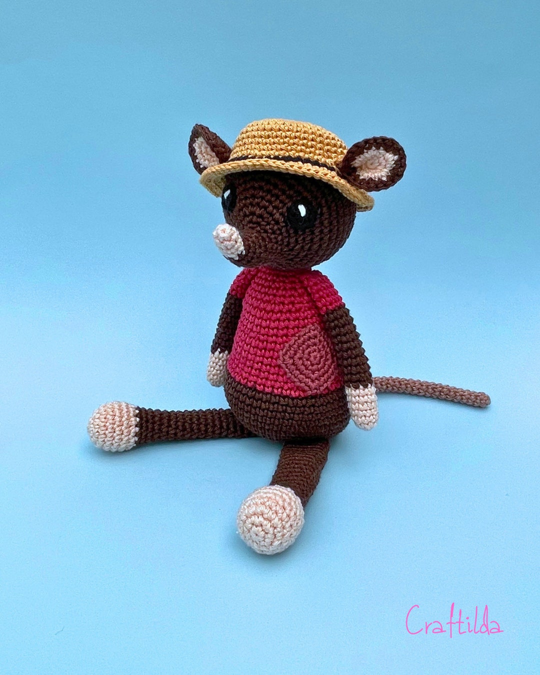 Crochet Pattern Sloan the Shrew / Virkmönster Näbbmusen Sloan - Etsy
