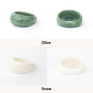 Colorful Recycled Plastic Rings // Trendy and Unique Plastic Rings ...