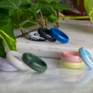 Colorful Recycled Plastic Rings // Trendy and Unique Plastic Rings ...