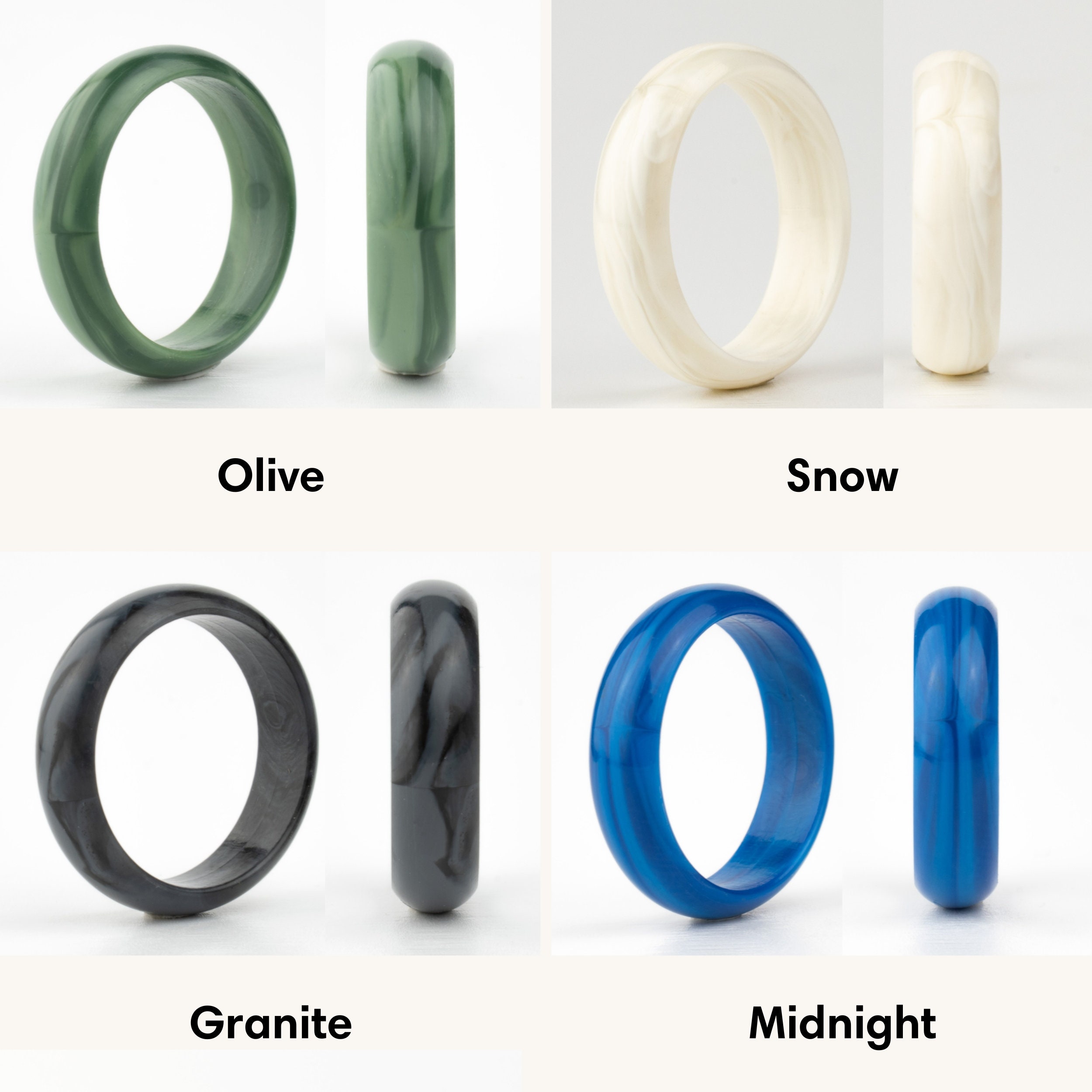 Colorful Recycled Plastic Rings // Trendy and Unique Plastic Rings ...