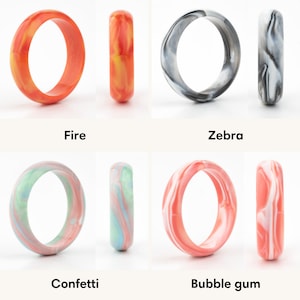 Colorful Recycled Plastic Rings // Trendy and Unique Plastic Rings ...