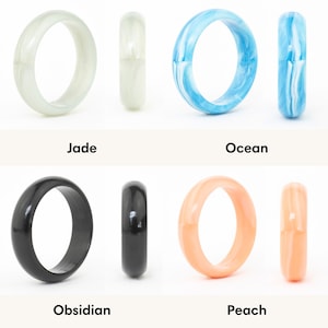 Colorful Recycled Plastic Rings // Trendy and Unique Plastic Rings ...