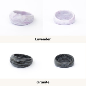 Colorful Recycled Plastic Rings // Trendy and Unique Plastic Rings ...