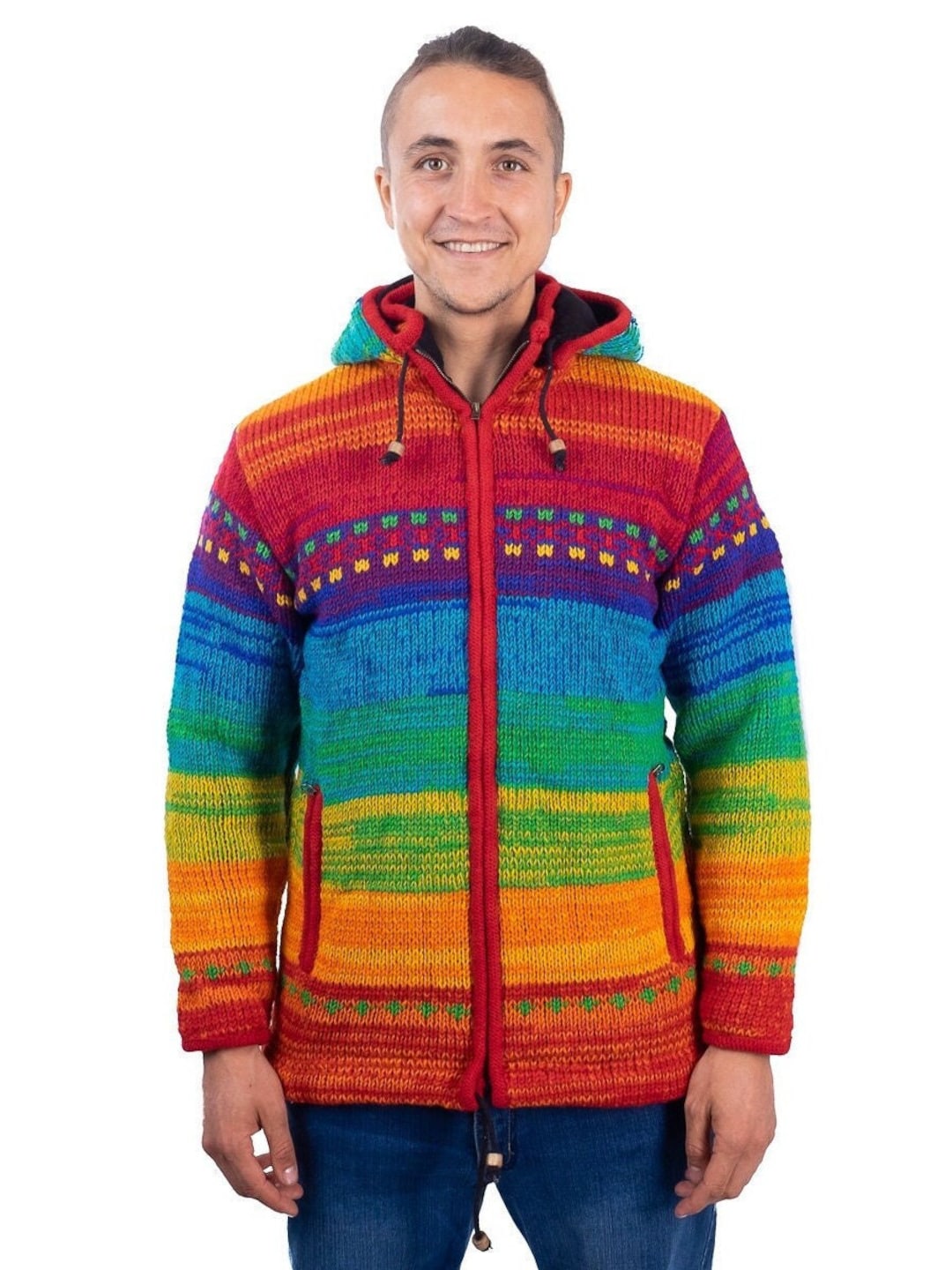 Handmade Woolen Sweater With Fleece Lining and Hood Made in Nepal - Etsy