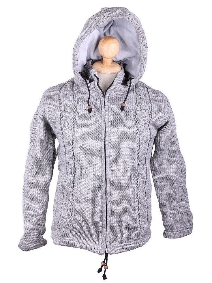 Handmade Woolen Sweater With Fleece Lining and Hood Made in Nepal - Etsy UK