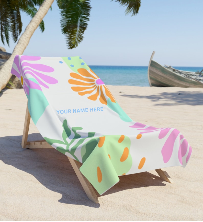 Custom Beach Towel, Custom Beach Towels, Retro Beach Towel, Summer ...
