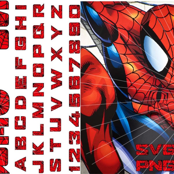 Spiderman Letters - Etsy