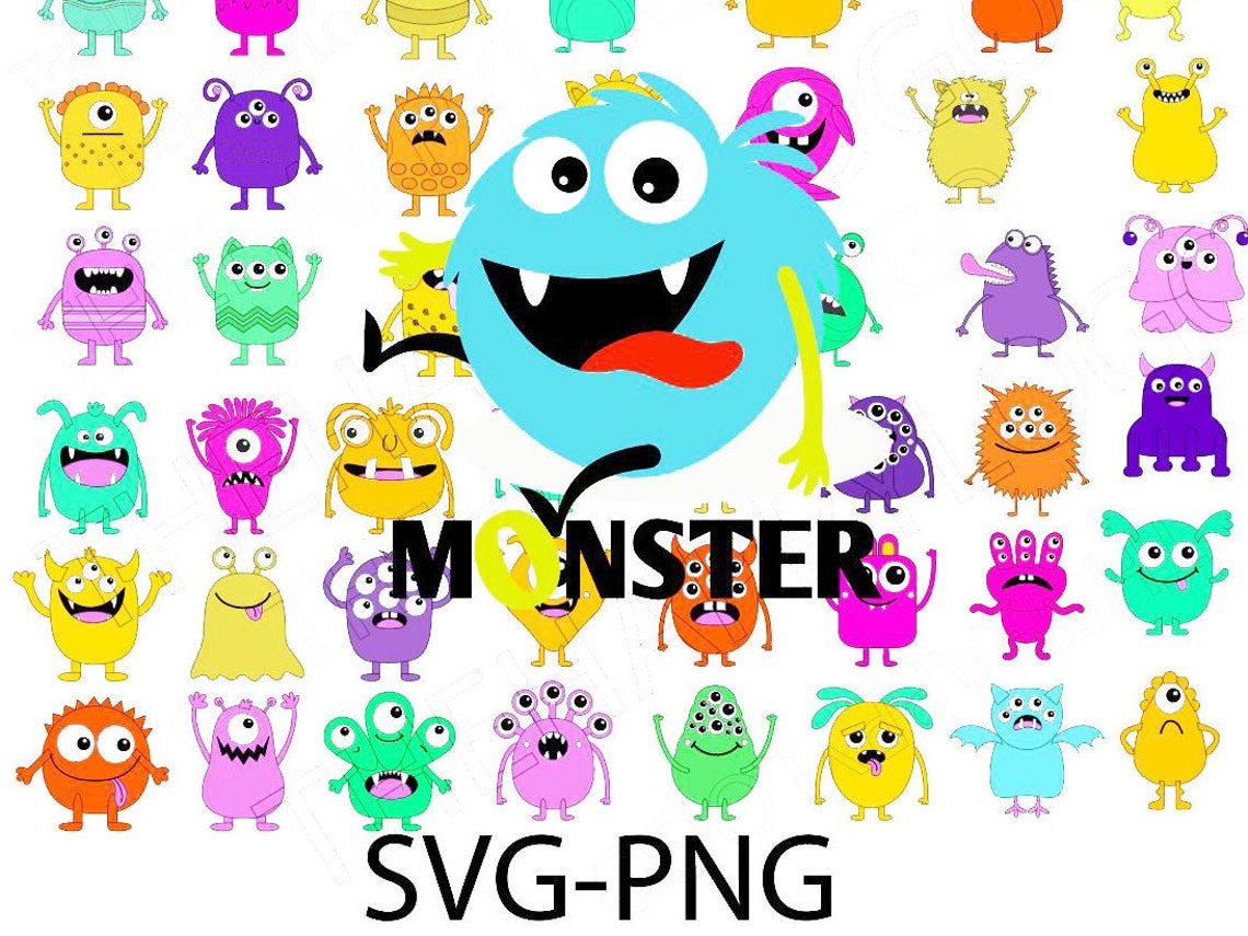 Monster SVG, INSTANT Download,stick Figure Monsters Svg Cut Files and ...