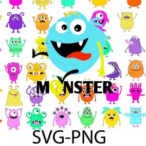 Monster SVG, INSTANT Download,stick Figure Monsters Svg Cut Files and ...
