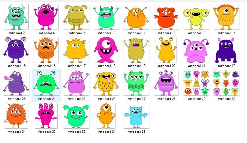 Monster SVG, INSTANT Download,stick Figure Monsters Svg Cut Files and ...