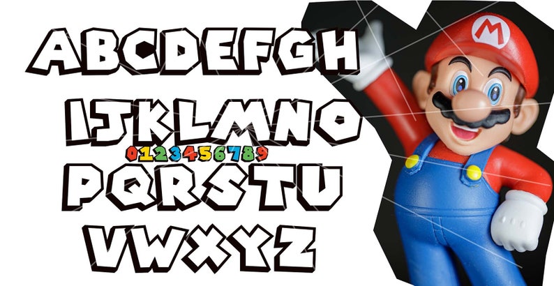 Mario Font SVG: Comic Alphabet Letters (digital Download) - Etsy