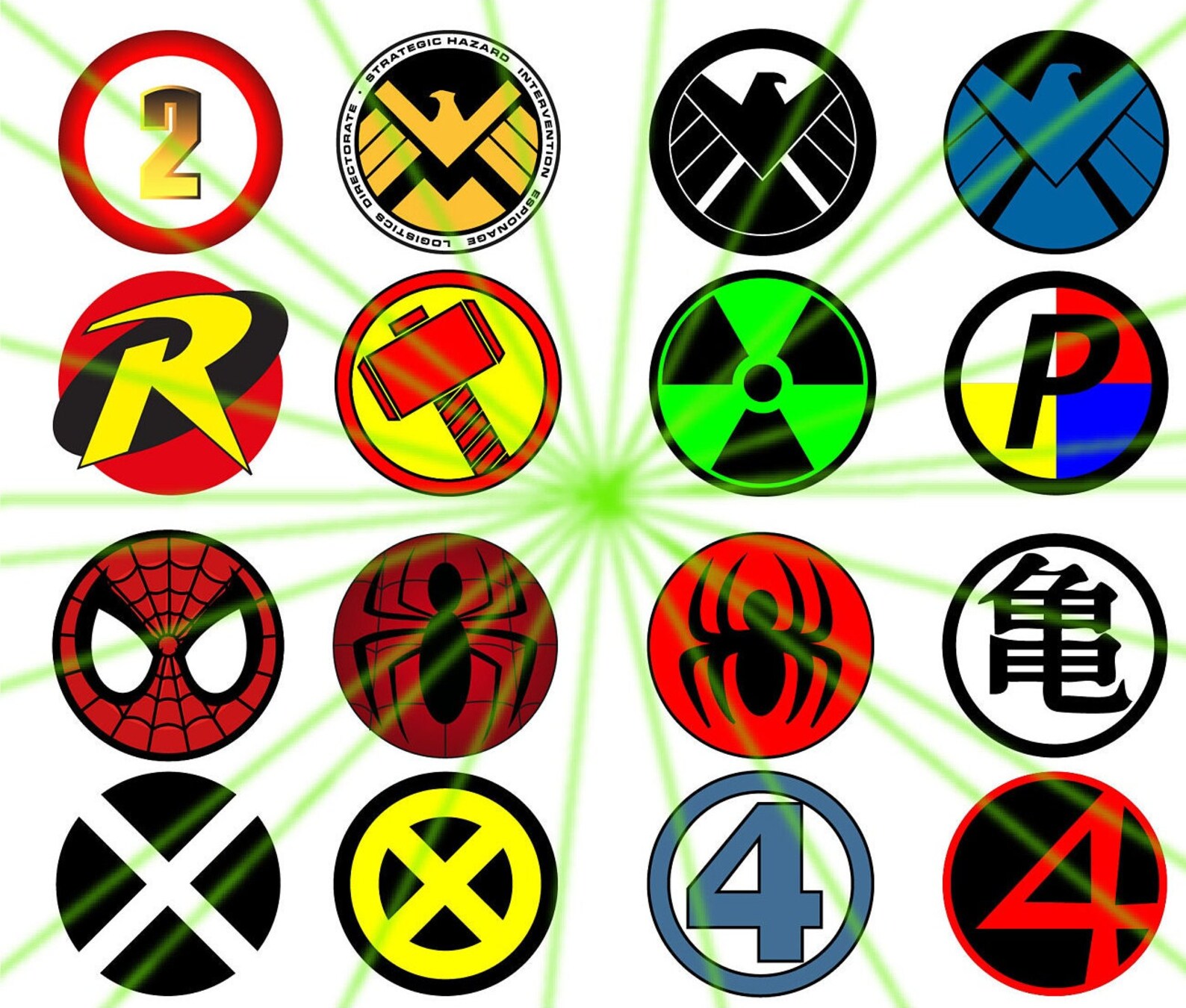 Superhero Logo SVG Icon Set, DC Marvel Clipart (digital Download) - Etsy