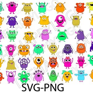Monster SVG, INSTANT Download,stick Figure Monsters Svg Cut Files and ...