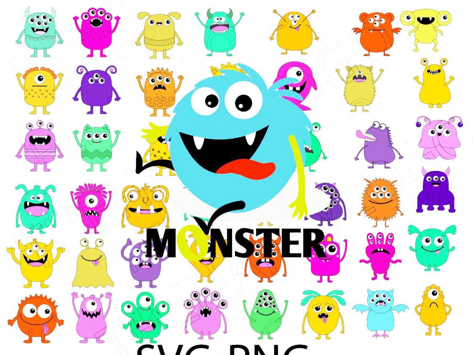 Monster SVG, INSTANT Download,stick Figure Monsters Svg Cut Files and ...