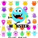 Monster SVG, INSTANT Download,stick Figure Monsters Svg Cut Files and ...