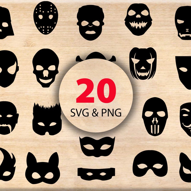 Halloween Masks Svg - Etsy