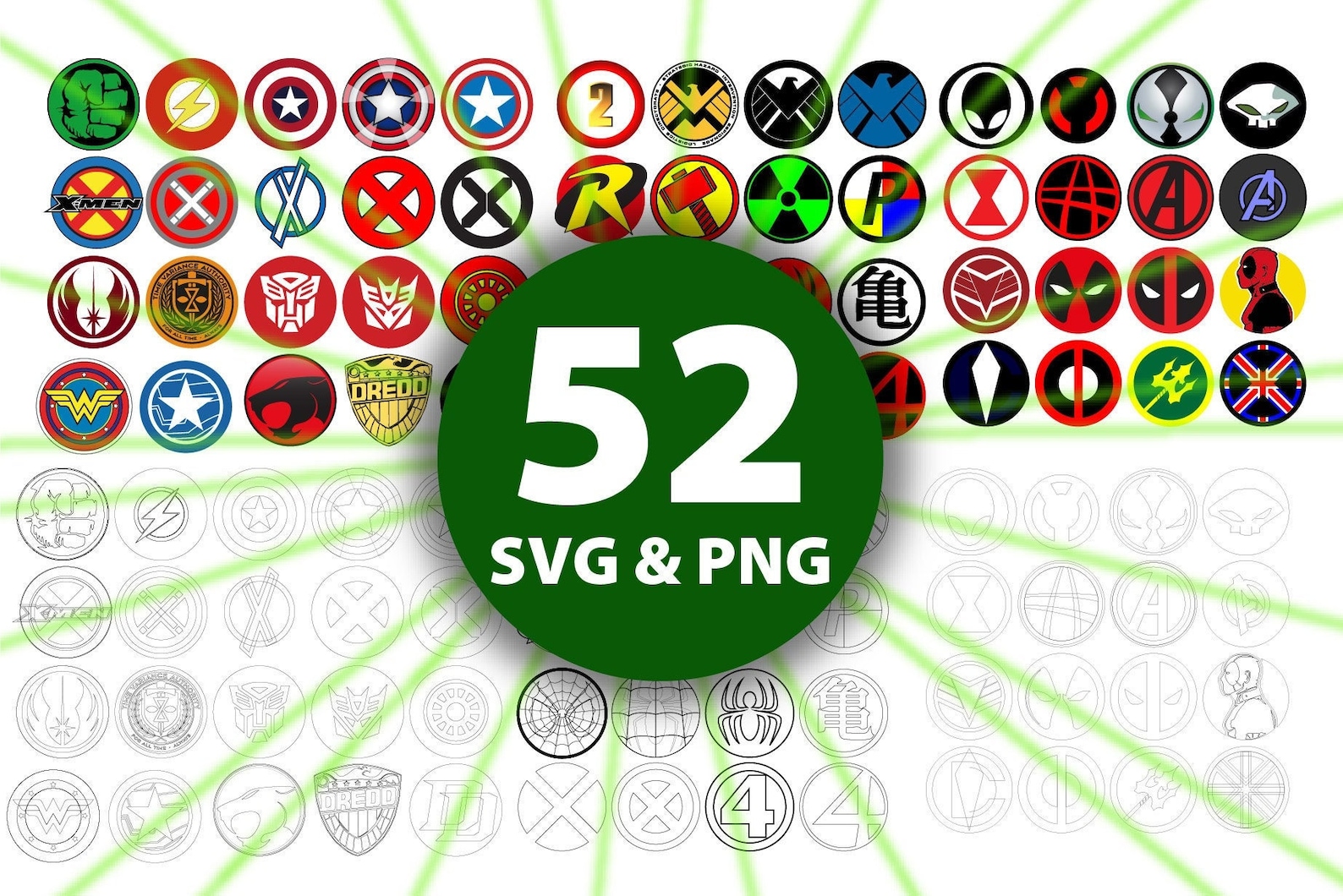 Most Famous Superhero Svg Icon Bundle, Superhero Svg,superheroes Svg ...