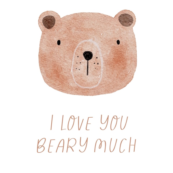 I Love You Beary Much Svg - Etsy