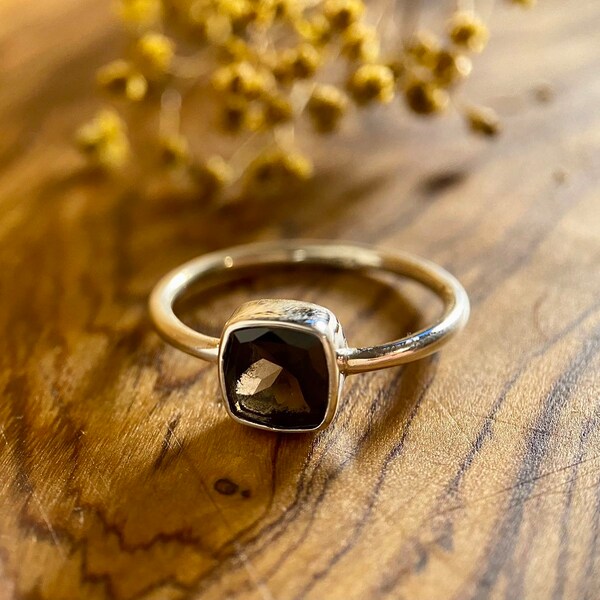 Square Stone Ring - Etsy