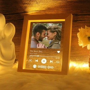 Custom Song Acrylic Plaque,personalized Photo Frame,podcast Code Night ...