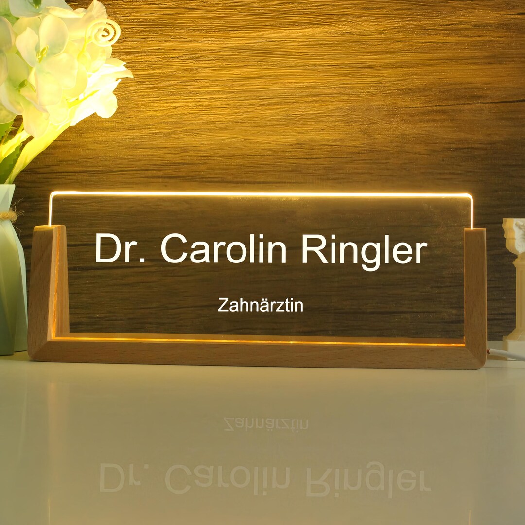 Personalized Office Desk Nameplate, Acrylic Nameplate, Desktop Sign ...