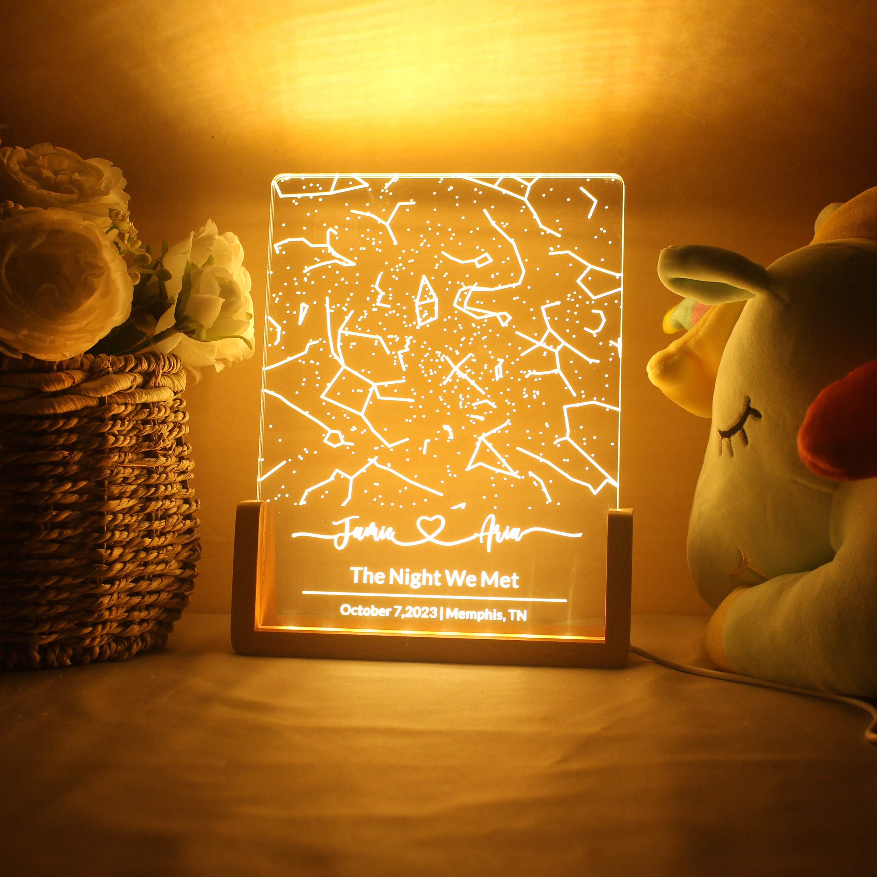 Custom Star Map by Date, Star Map Night Light,personalized ...