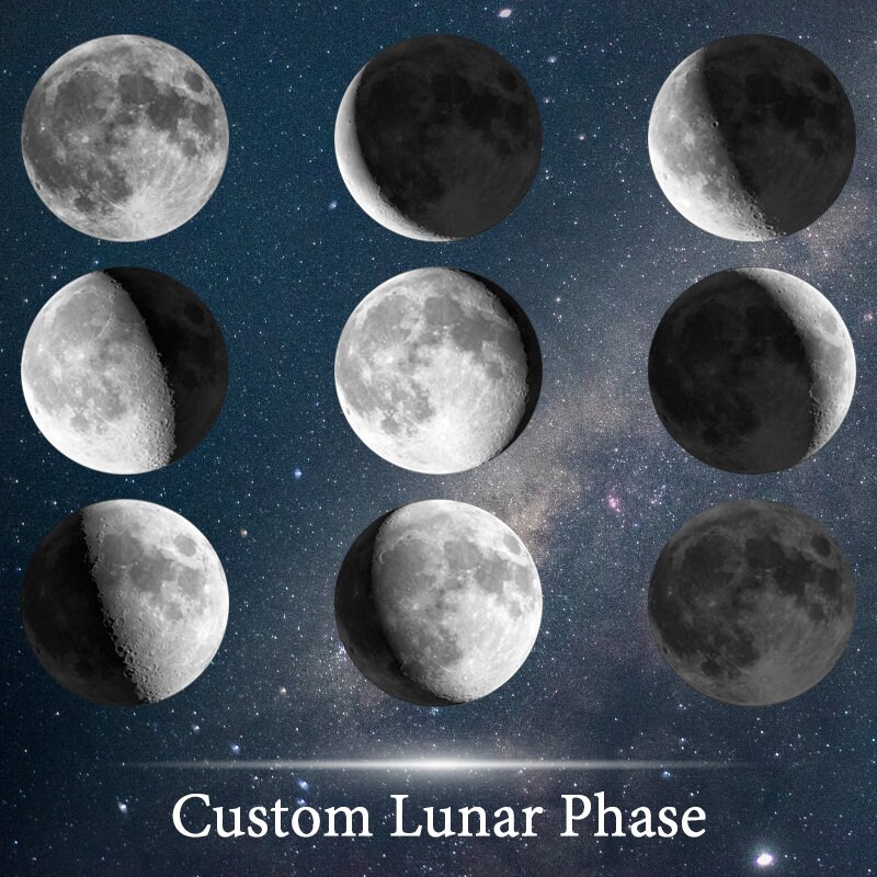 Personalized Moon Phase Crystal Lamp,custom Moon Phase by Date ...