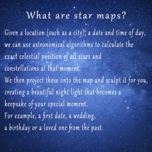 Custom Star Map by Date, Star Map Night Light, Personalized ...