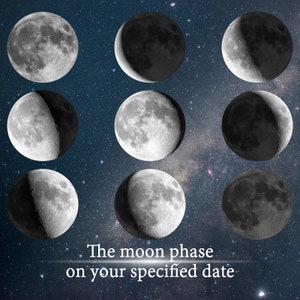 Personalized Moon Phase Acrylic Lamp, Custom Moon Phase by Date Acrylic ...