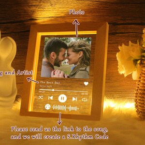 Custom Song Acrylic Plaque,personalized Photo Frame,podcast Code Night ...