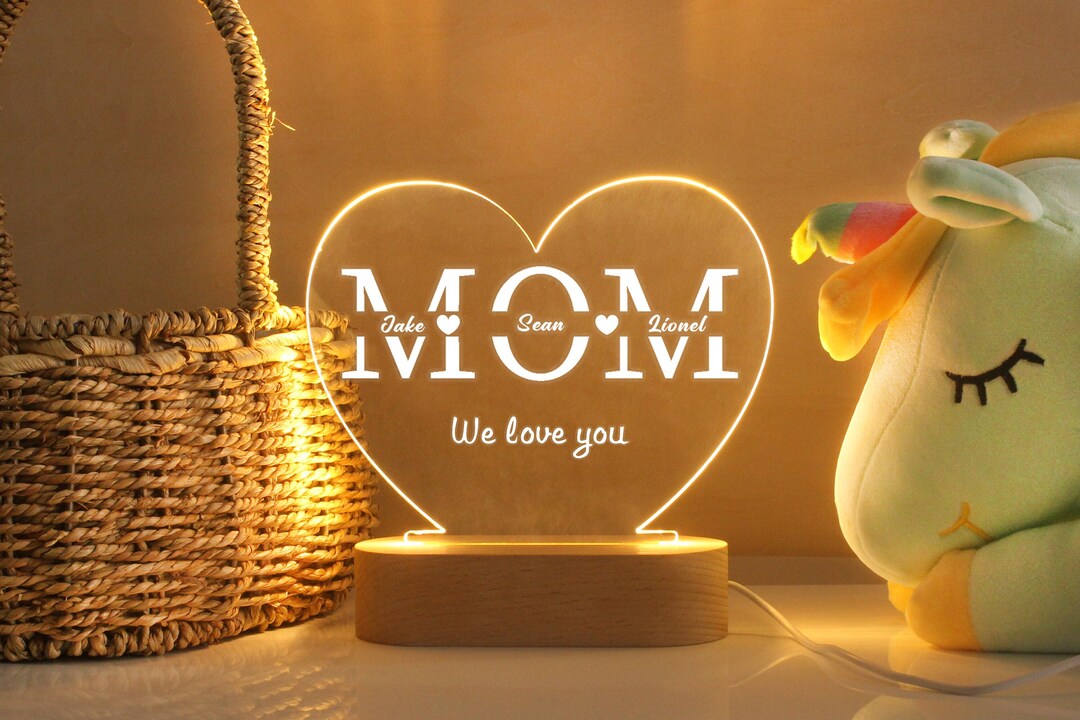 Custom Night Light for Mom,personalized Heartwarming Mother's Day Gift ...