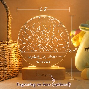 Custom Star Map Night Light: Personalized Constellation Gift - Etsy