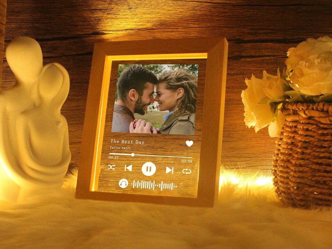 Custom Song Acrylic Plaque,personalized Photo Frame,podcast Code Night ...