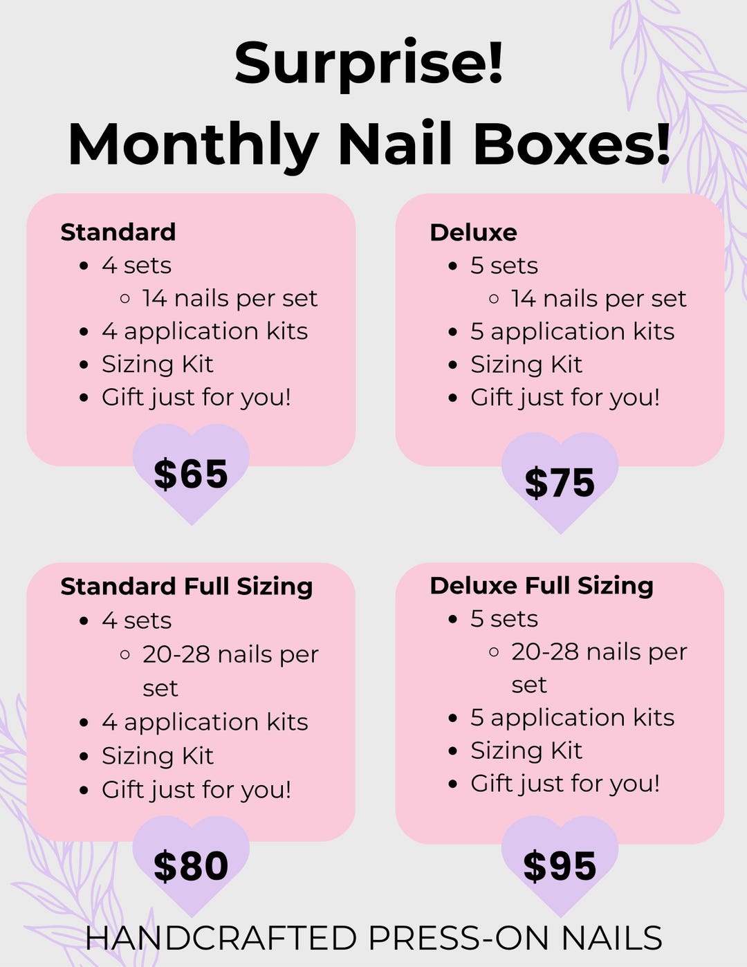 Autumn Press-on Nail Set Box: Handmade Gel Reusable Nails, Fall Vibes ...