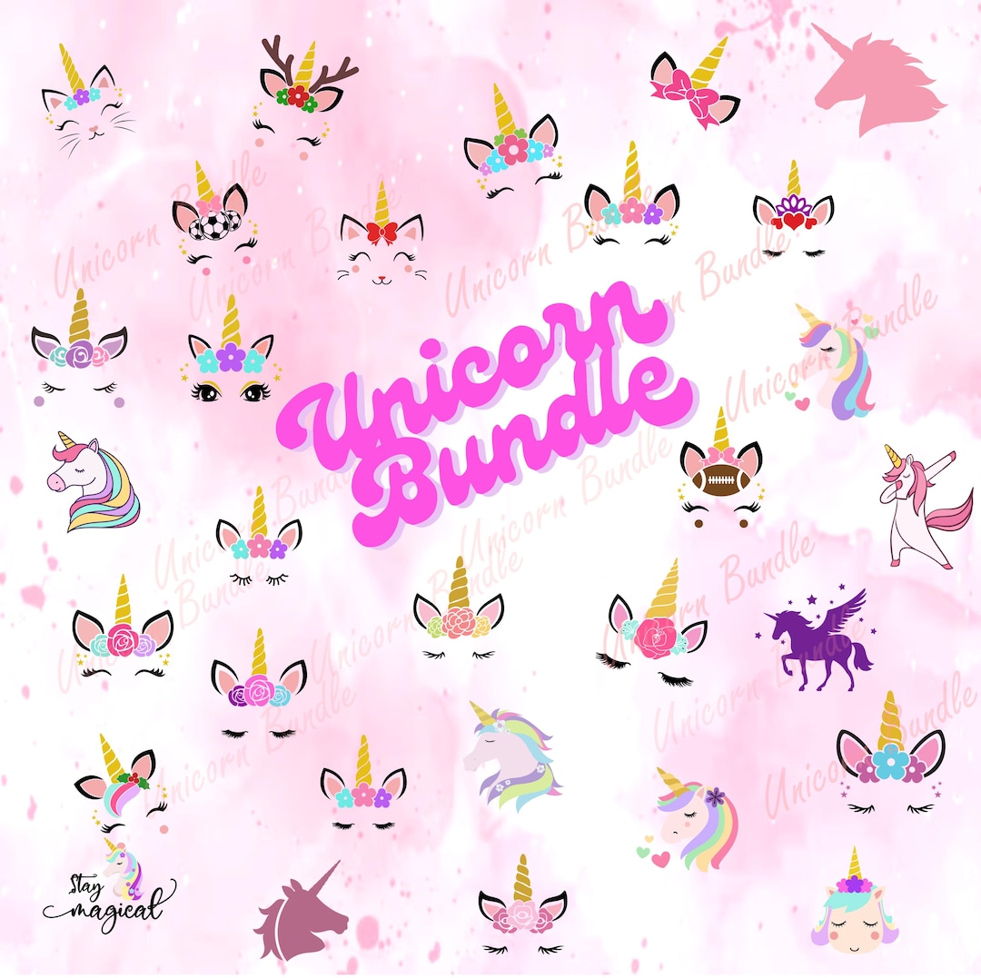 Unicorn Design Bundle Dxf Jpg Png Svg - Etsy