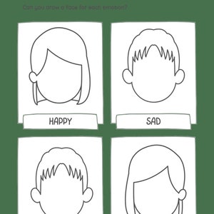 Emotional Development. Printable Emotion Worksheets (10 Pages) - Etsy