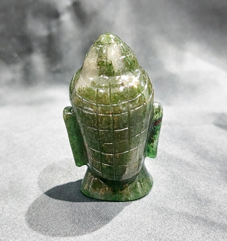 Jade Buddha Head Statue | Hand Carved Green Jade Buddha | Meditation ...