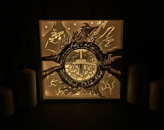 LOTR Template Lightbox SVG, Lord of the Rings Shadowbox SVG, Hobbit ...