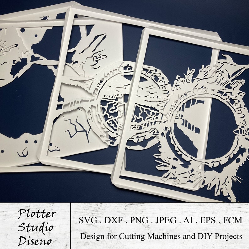 LOTR Template Lightbox SVG Lord of the Rings Shadowbox SVG - Etsy