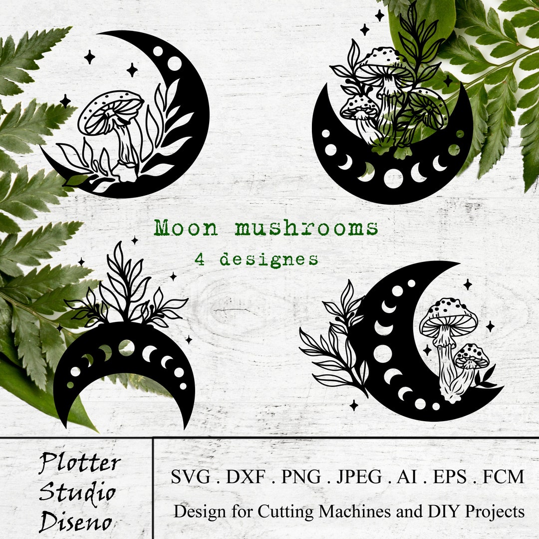 Celestial Mushrooms SVG, Moon Mushrooms Svg, Witchcraft Svg, Mystical ...