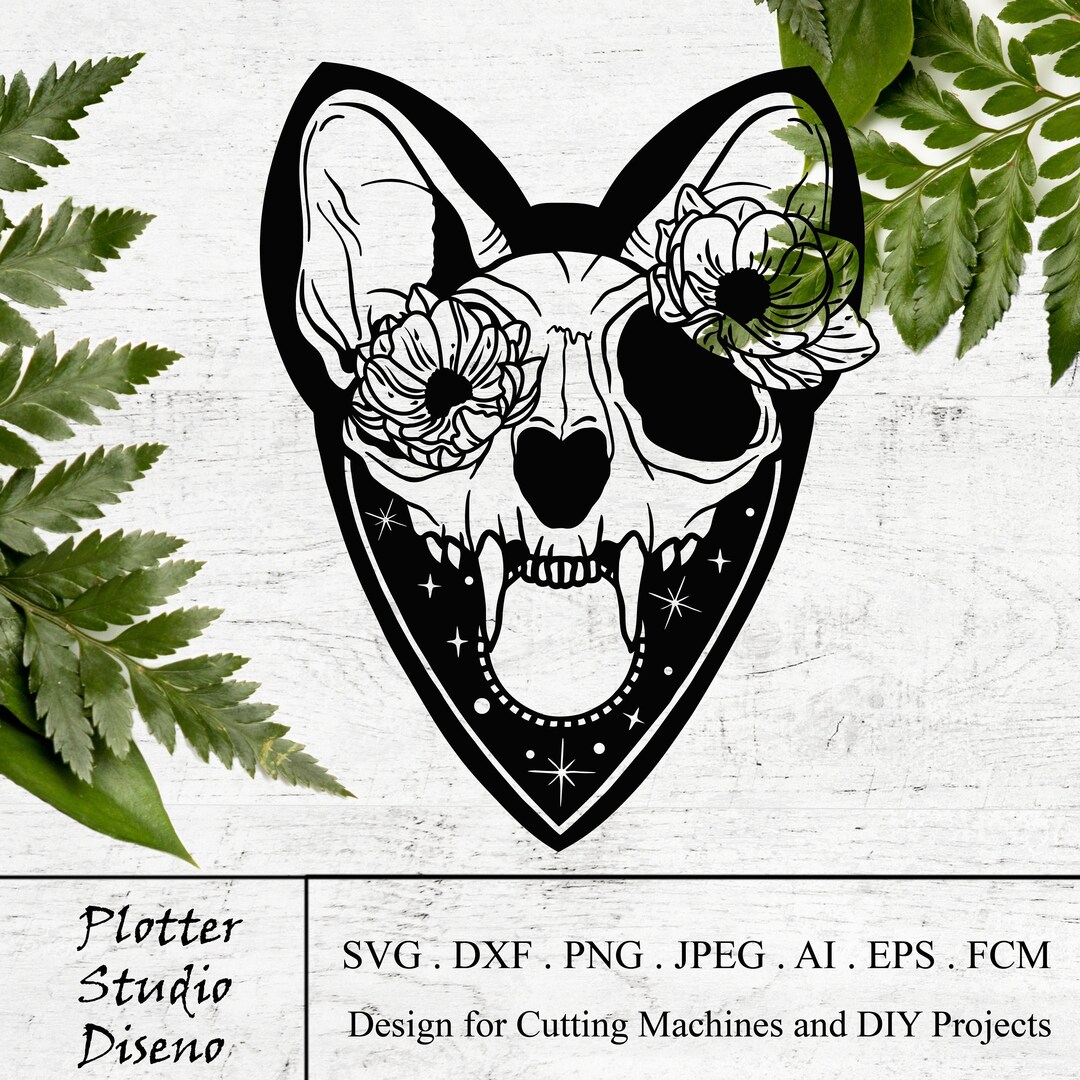 Ouija SVG, Planchette SVG, Lunar Cat Skull Svg, Ouija Spirit Board Game ...
