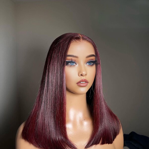 Short Red Wig - Etsy