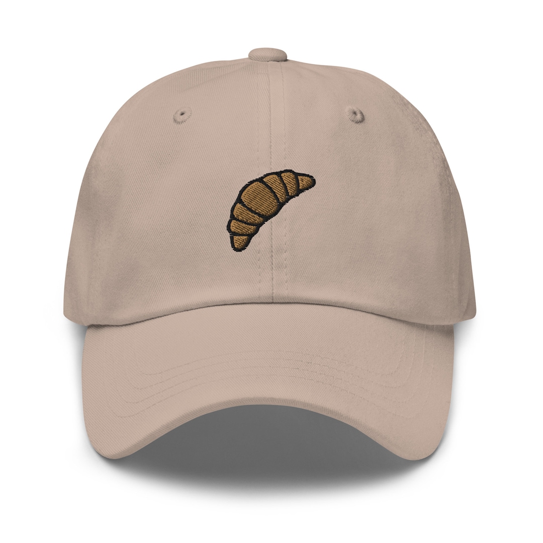 Croissant Dad Hat, Embroidered Pastry Baseball Cap, Unisex Adjustable ...