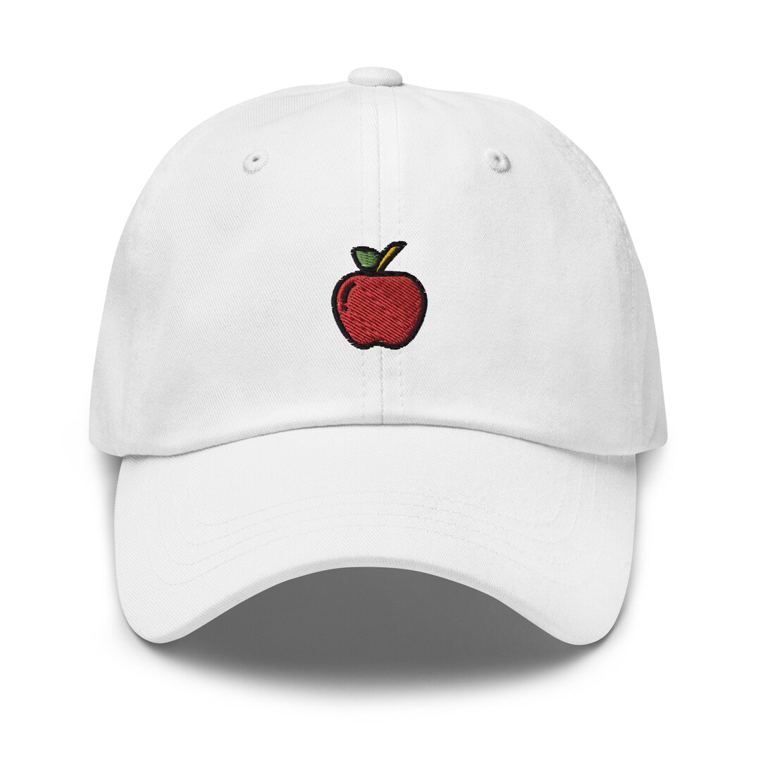 Red Apple Dad Hat, Embroidered Fruit Baseball Cap, Unisex Adjustable ...