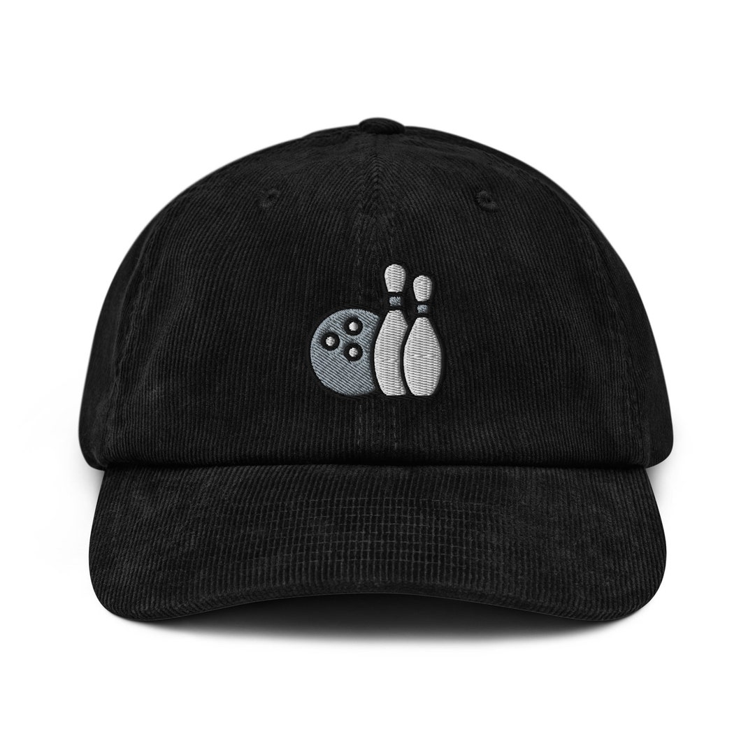 Bowling Corduroy Hat, Embroidered Sports Dad Baseball Cap Vintage ...