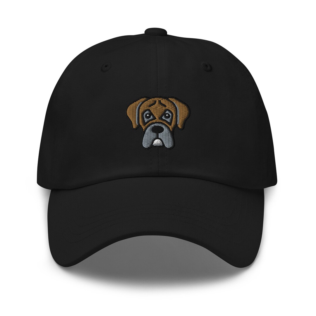 Boxer Dog Dad Hat, Embroidered Dog Face Baseball Cap, Cute Pet Boxer ...