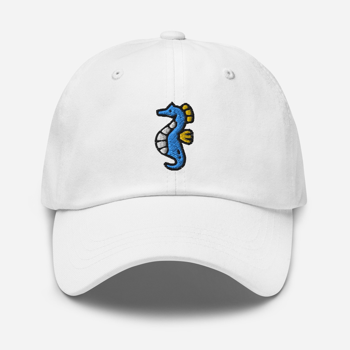 Blue Seahorse Dad Hat, Embroidered Hat Sea Creature Baseball Cap Unisex ...