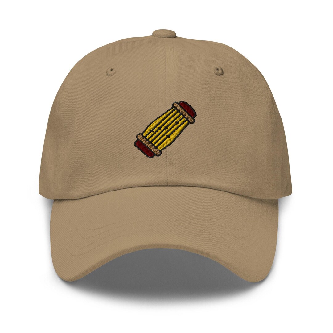 Embroidered Drum Dad Hat: Khaki Cotton Twill Baseball Cap - Etsy