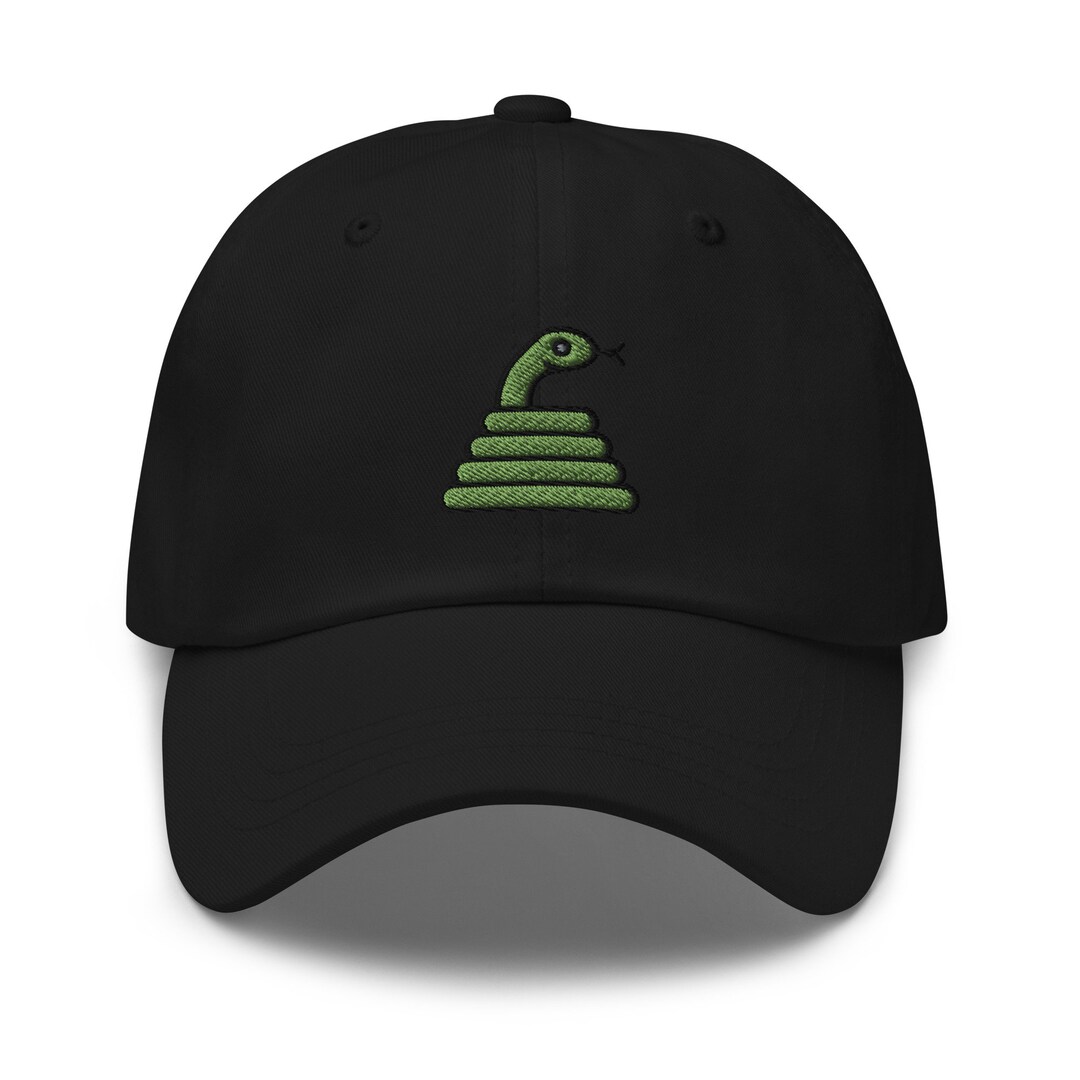 Green Snake Dad Hat, Embroidered Reptile Baseball Cap, Serpent Python ...