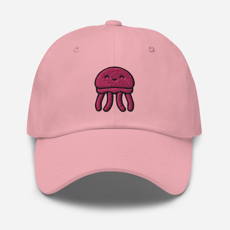Cute Pink Jellyfish Dad Hat, Embroidered Hat Sea Creature Baseball Cap ...